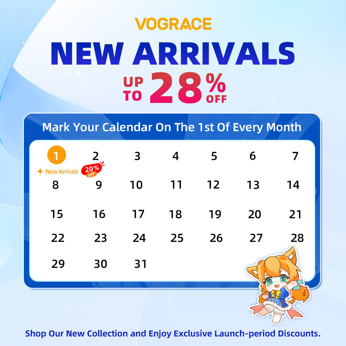 New Arrivals Every 1st of the Month – Up to 28% Off at Vograce! – VOGRACE