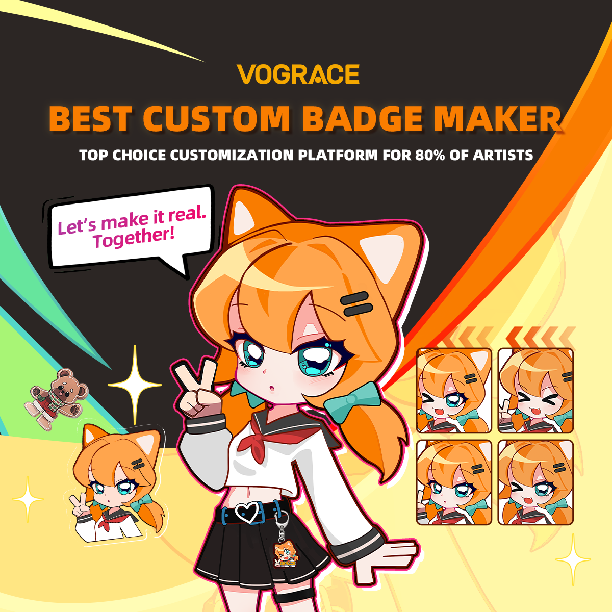 Best Custom Badge Maker for Artists & Merch Creators – VOGRACE