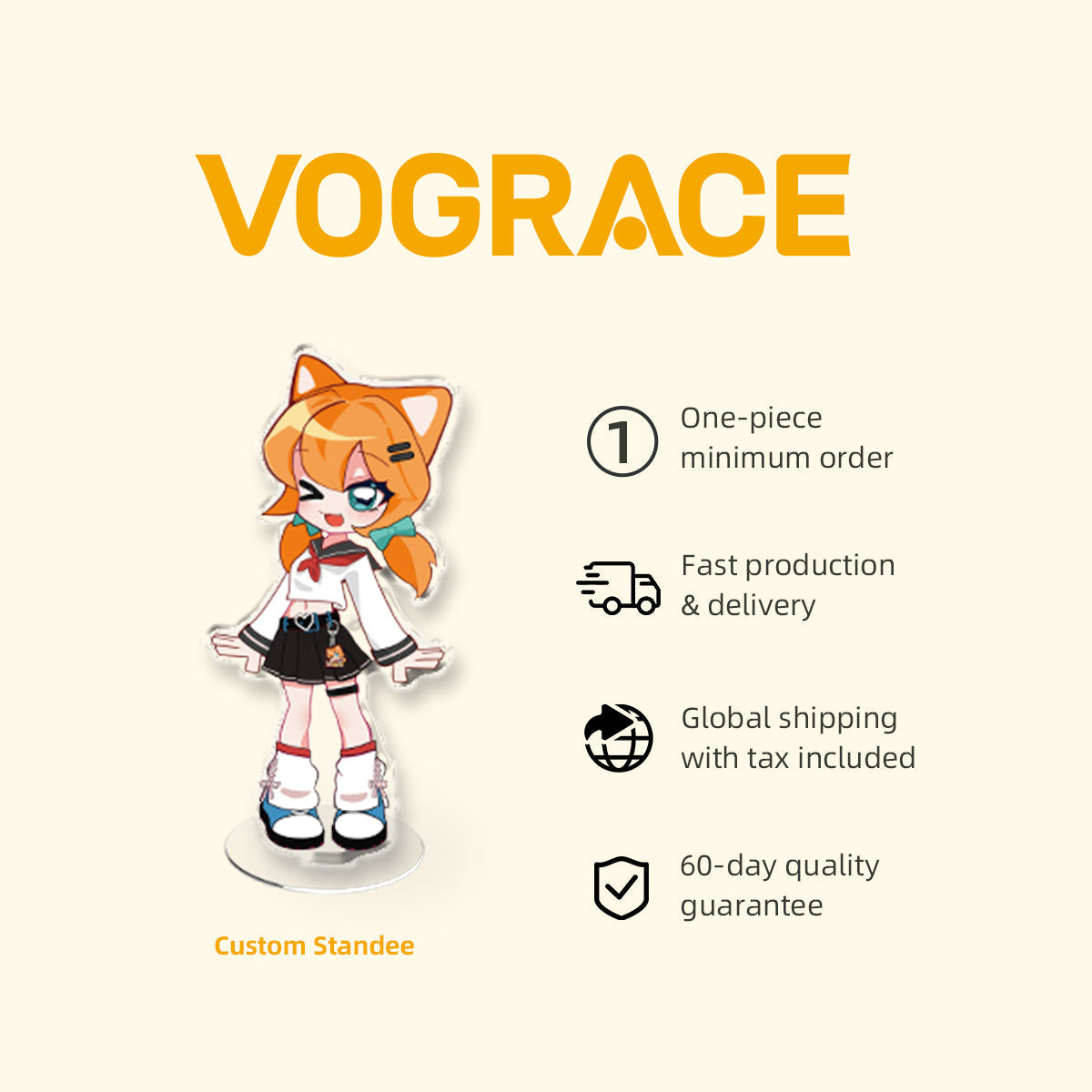 Best Custom Standee Printing for Small Quantities – VOGRACE