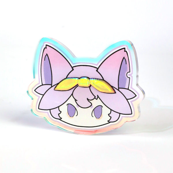 Custom Cold Foil Stamping Holographic Rainbow Acrylic Pins – VOGRACE