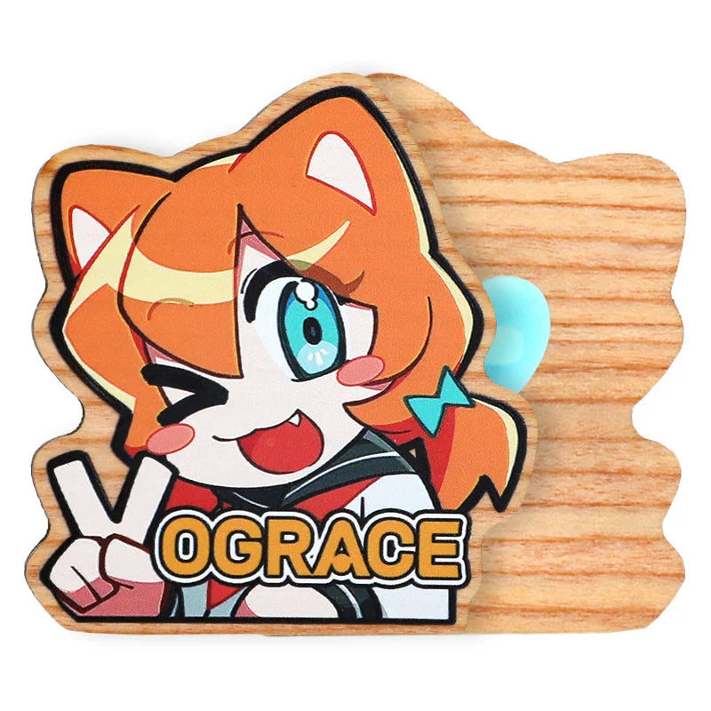 Custom Synthetic Wooden Pins Badges – VOGRACE