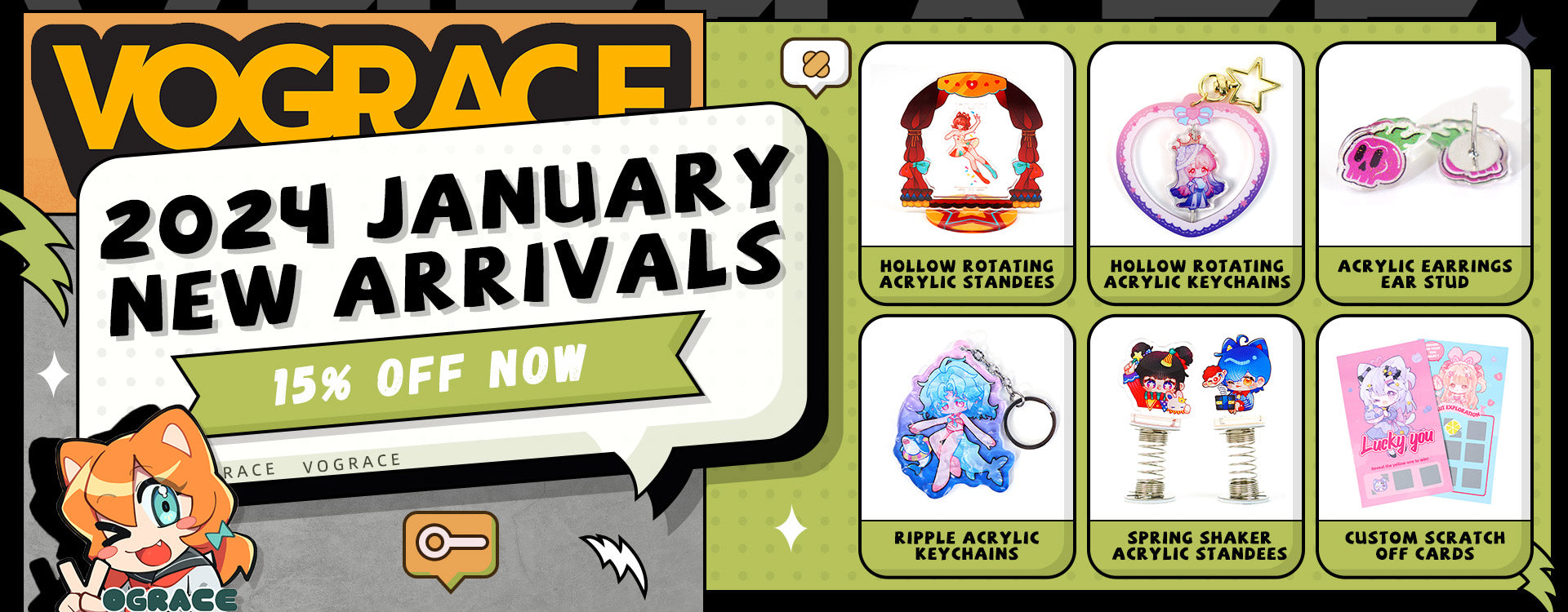 Custom acrylic keychains and animation peripheral products – VOGRACE